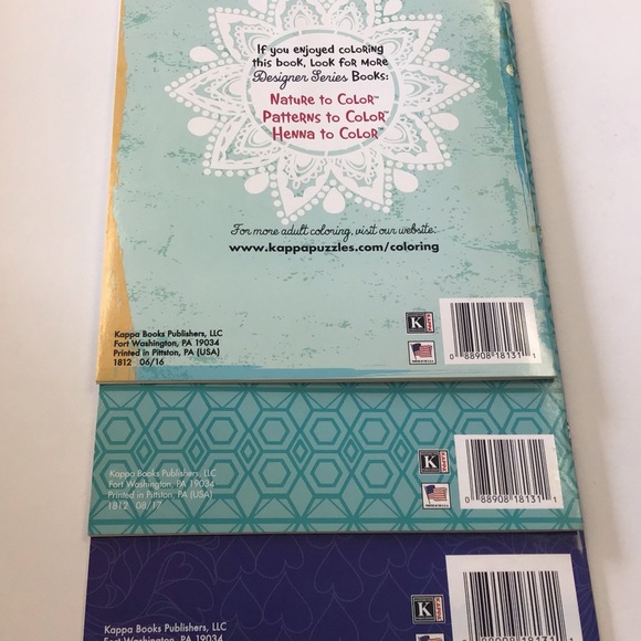 Kappa | Other | Kappa Adult Coloring Books Set Of 3 | Poshmark